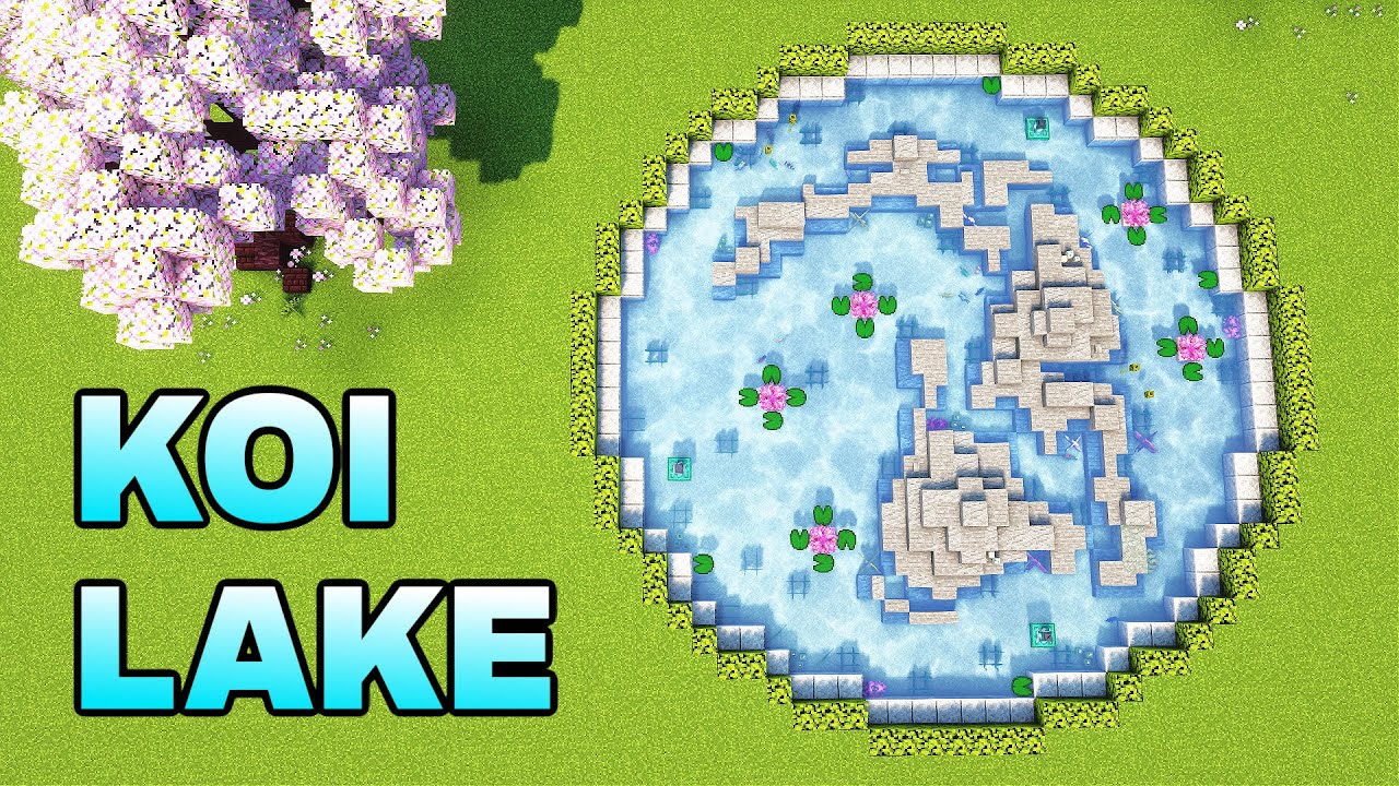 How To Build a Koi Lake | Minecraft Tutorial - Minecraft Builders