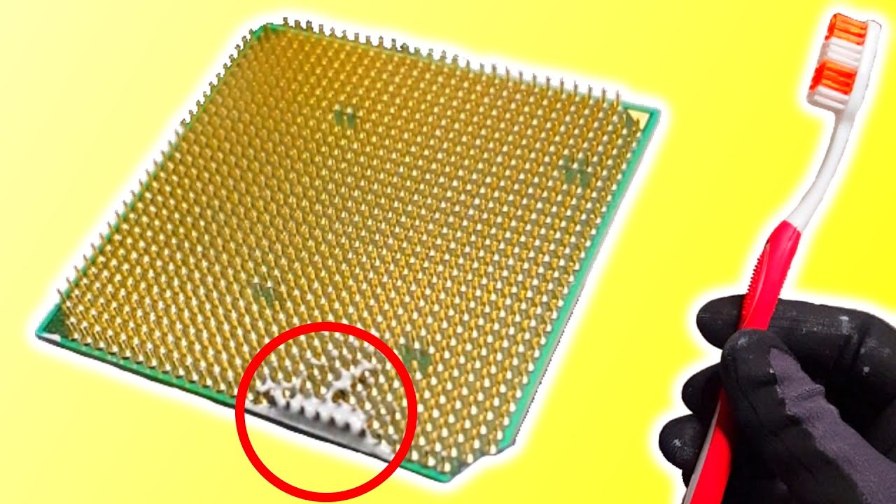 Cleaning Thermal Paste off CPU Pins #Shorts