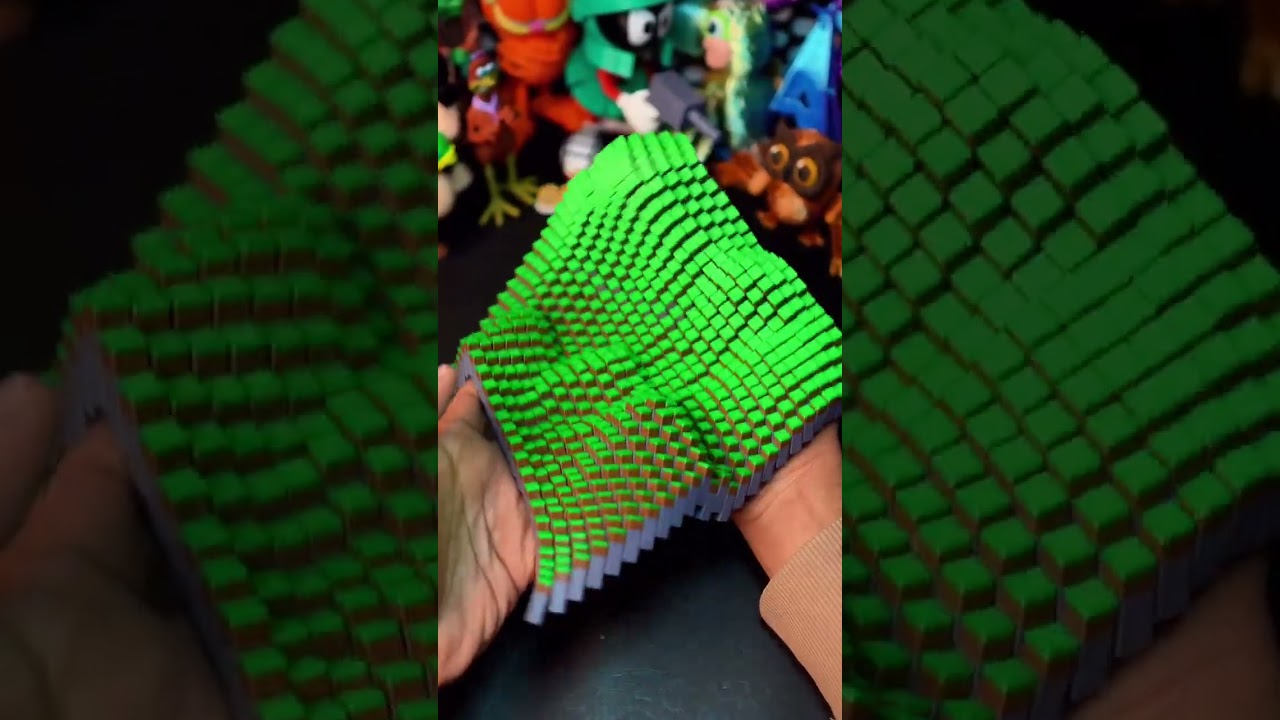 eSUN PLA+ 3D-Printed Minecraft Flexigrid Fidget Toy #3dprinting #filament#minecraft