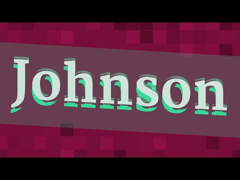 JOHNSON pronunciation • How to pronounce JOHNSON