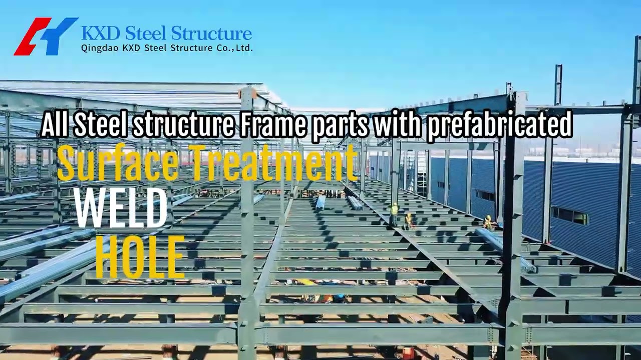 Large Span Steel Structure Building Portal Frame Prefab Light Gauge Steel Construction