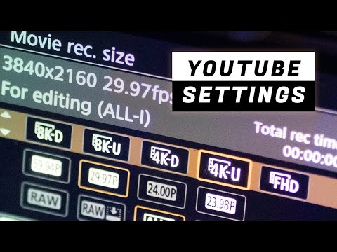 Canon R5: Youtube video settings (4147C002)