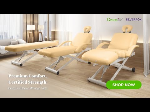 SilverFox 3 motors 4 Section Electric Massage Table 2274B with Hand Controller