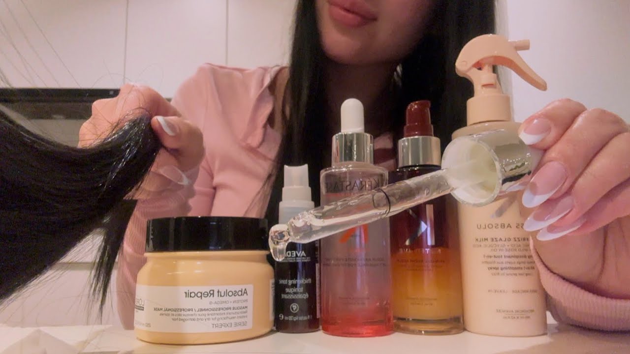 ASMR Doing your haircare in 2 minutes💤
