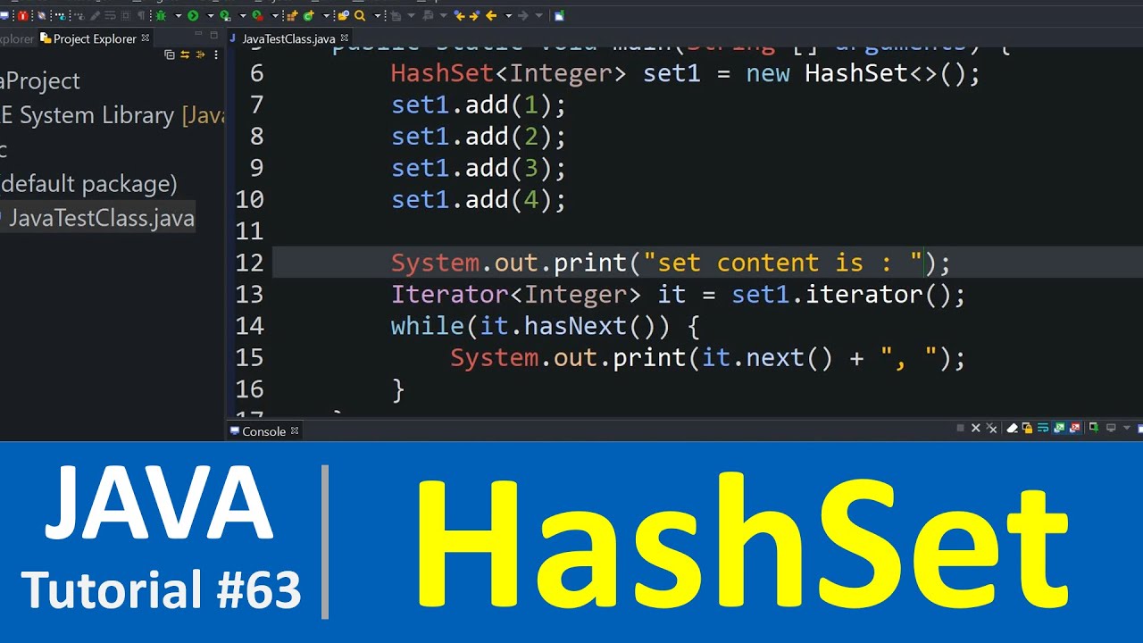 Java Tutorial #63 - Java HashSet Class with Examples (Set Data Structure)