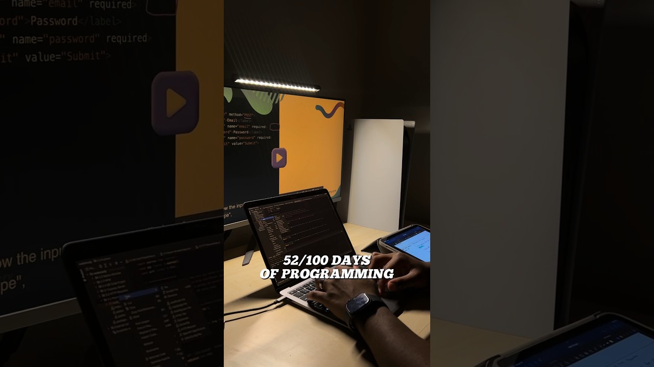 52/100, Coding Everyday for 100 Days #codewithme #motivation #developerlife #programmer #javascript