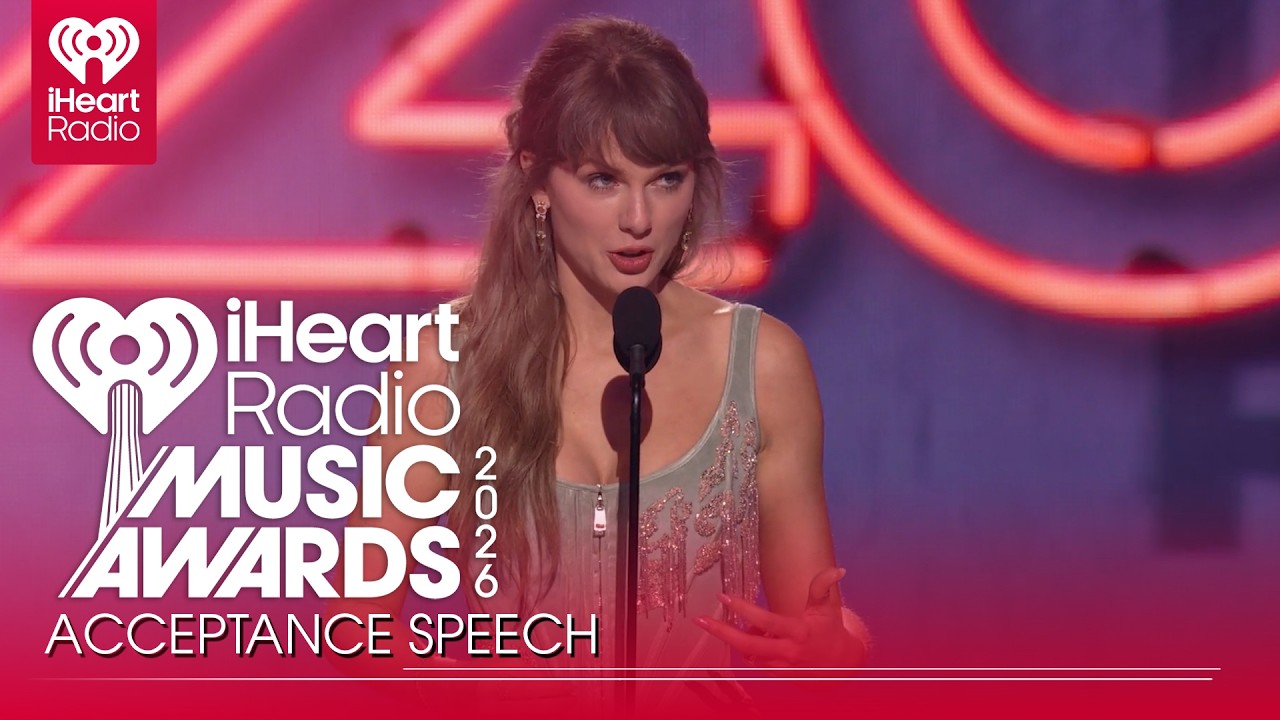 Taylor Swift Accepts The Artist Of The Year Award At The 2026 iHeartRadio Music Awards