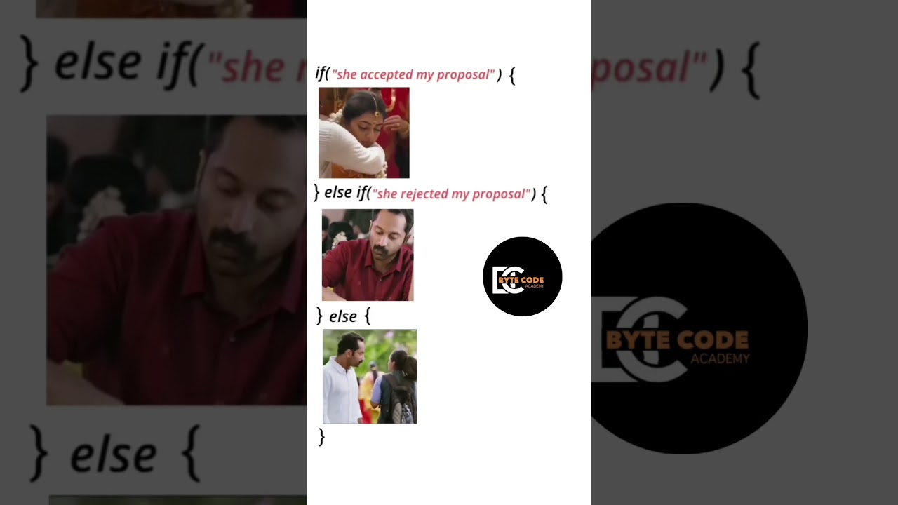 Funny Coding Meme If Else Love Proposal Logic #codinghumor #IfElseMeme #programmerhumor #lovestatus
