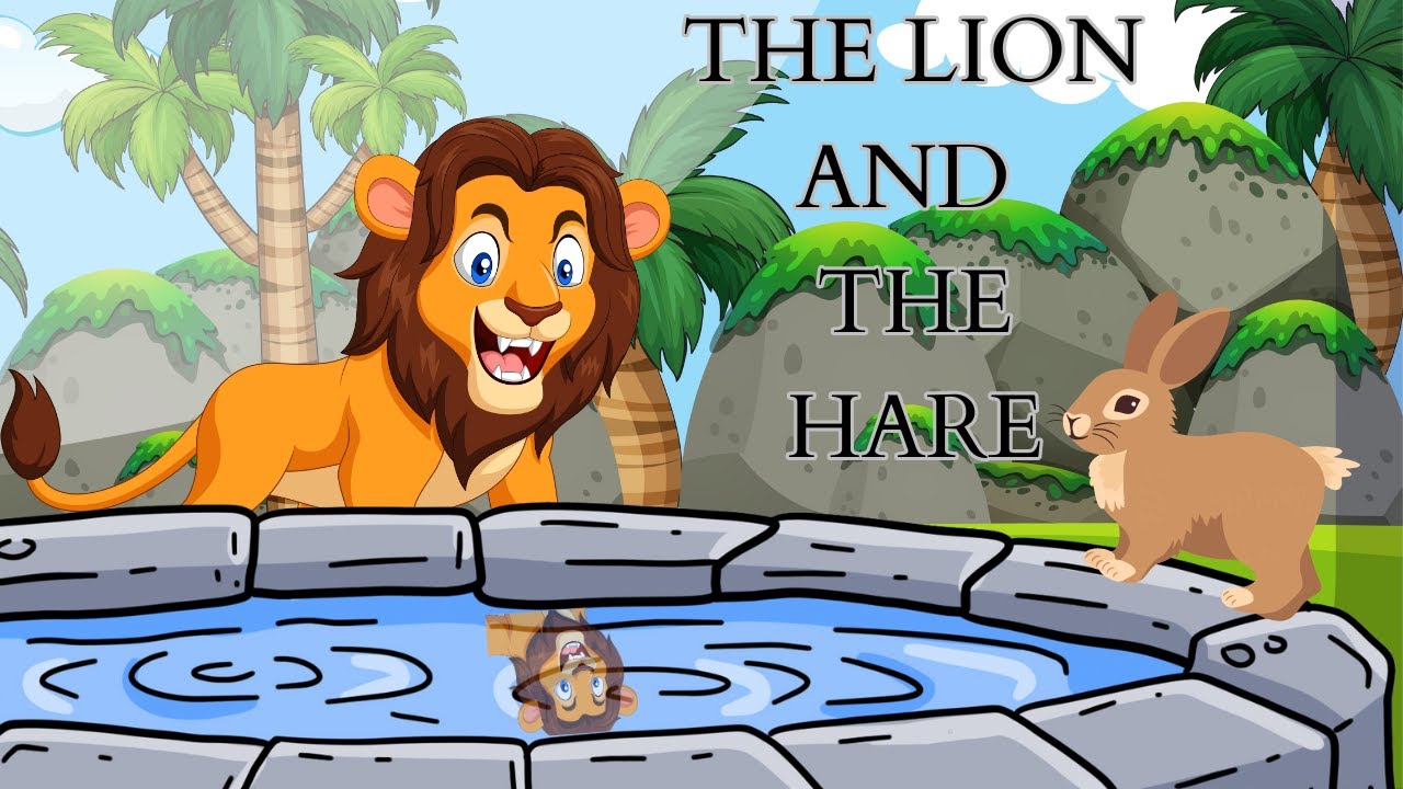 THE LION AND THE HARE | Moral Story In English | Fables | Bedtime story for kids in English