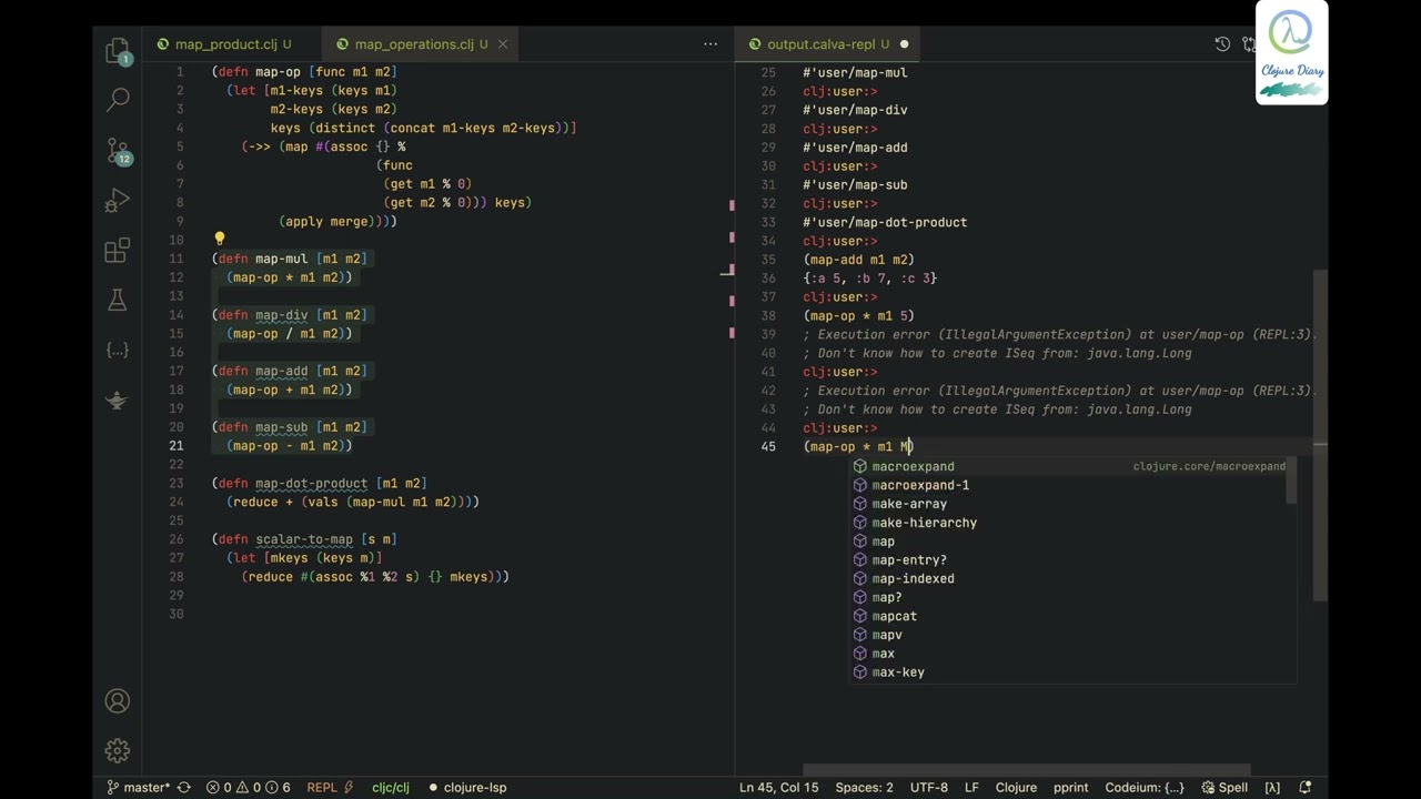 Creating a Clojure library for map operations