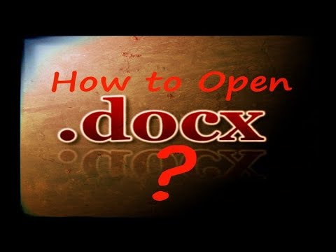 How to Open a DOCX File windows 10