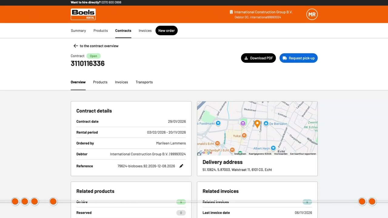 Managing Contracts in MyBoels