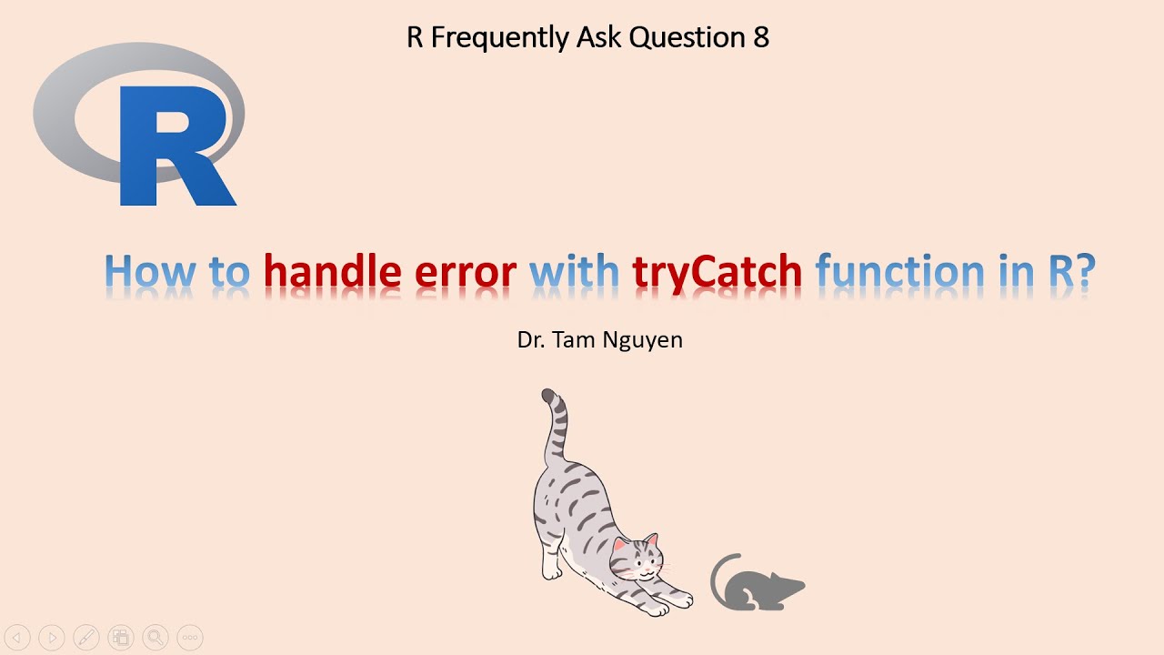 R FAQ8: How to handle error with tryCatch function in R?