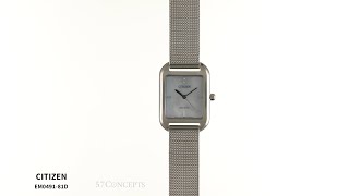 Citizen EM0491-81D - Zegarek Rectangular Eco-Drive • Zegarownia.pl
