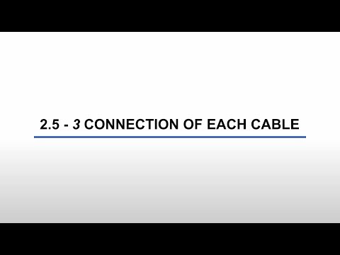 2.5 - 3. CONNECTION OF EACH CABLE (3/16)