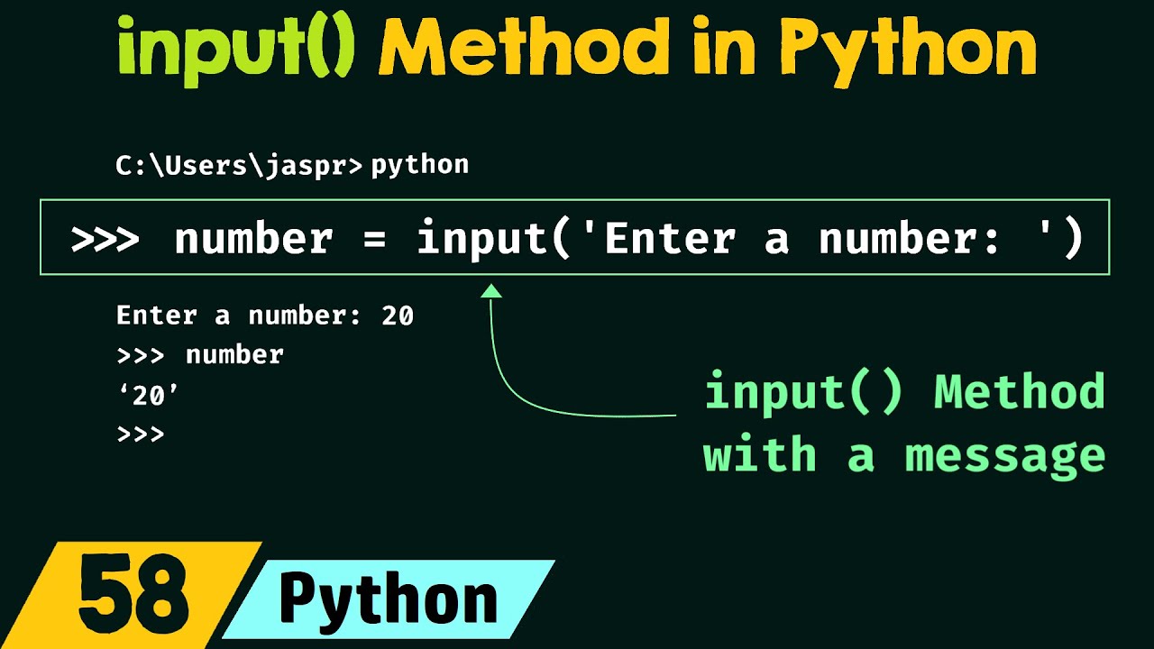 input() Method in Python