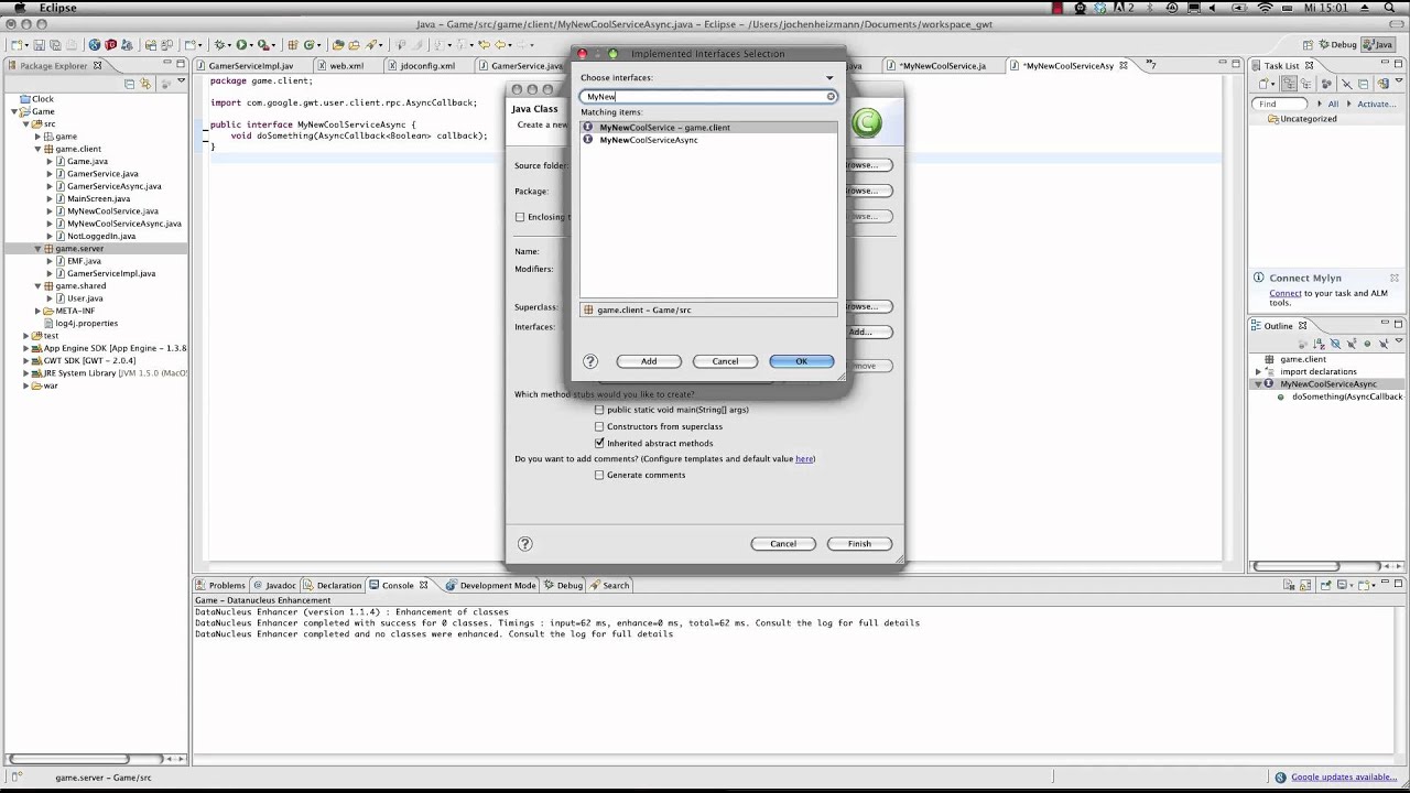 Eclipse Google Plugin: Code completiong, Hosted, Debugging