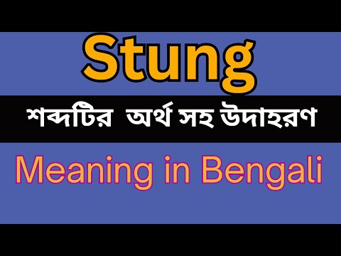 Stung Meaning In Bengali /Stung mane ki