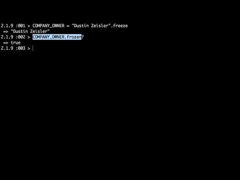 Freeze Ruby Constants