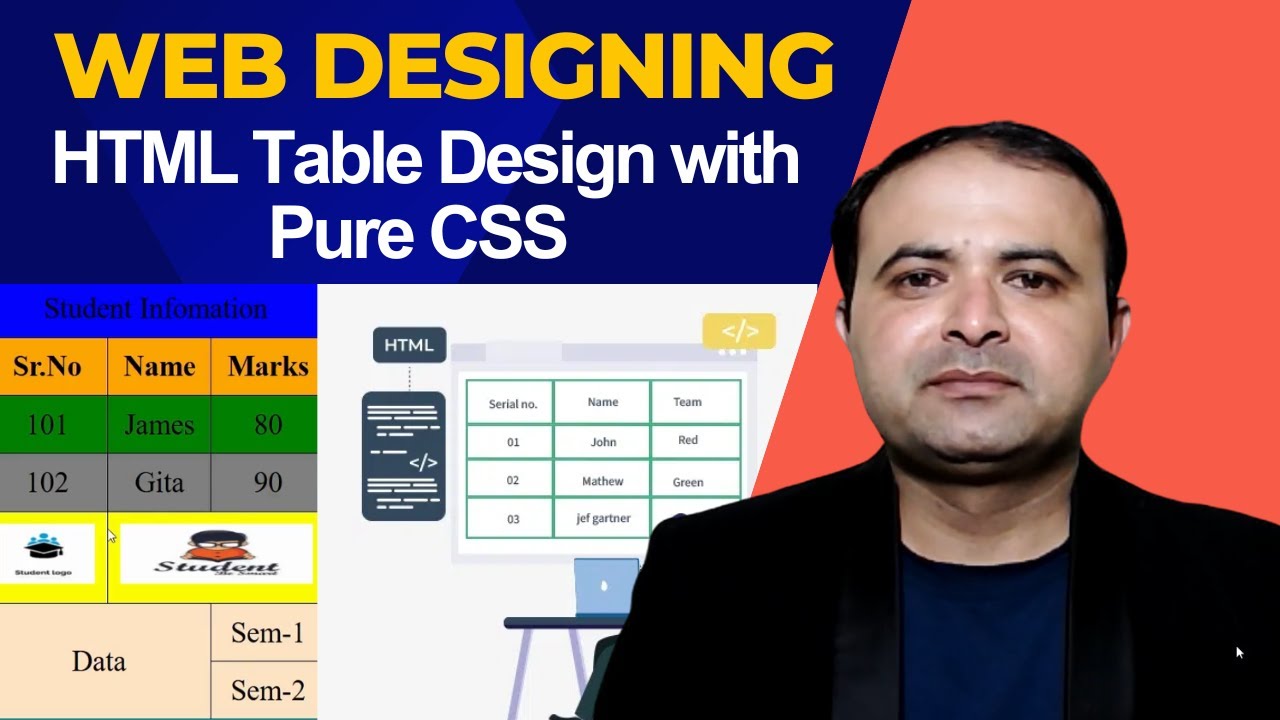 Table Design in CSS: Styling HTML Tables with Pure CSS | Pure CSS Styling for HTML Tables
