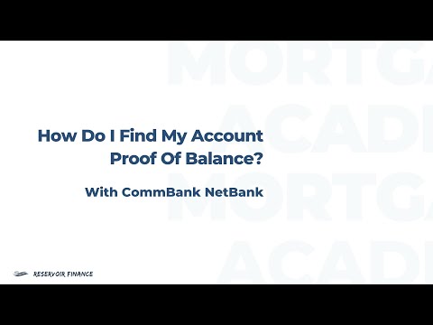 How Do I Find My Account Proof of Balance with CBA (NetBank)