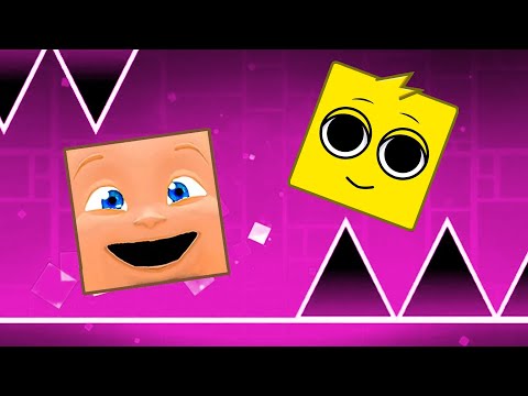 Baby and SPRUNKI Play GEOMETRY DASH!