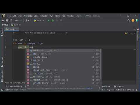 How to append in Python using Pycharm