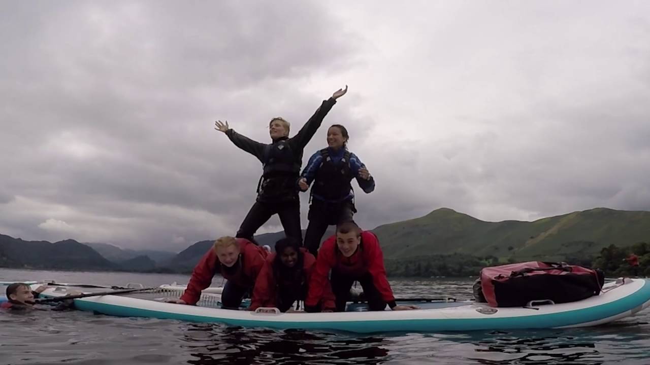 Team Paddle boarding Derwent water  Keswick