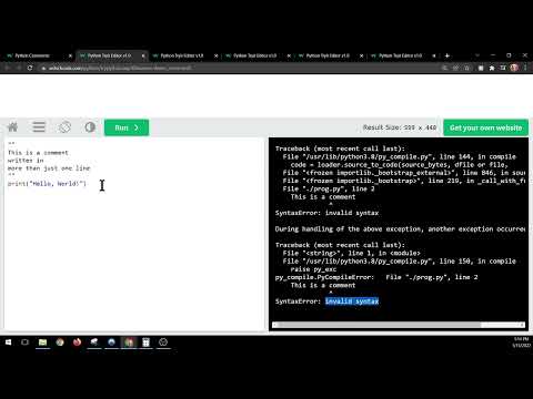 W3schools Python Python Comments