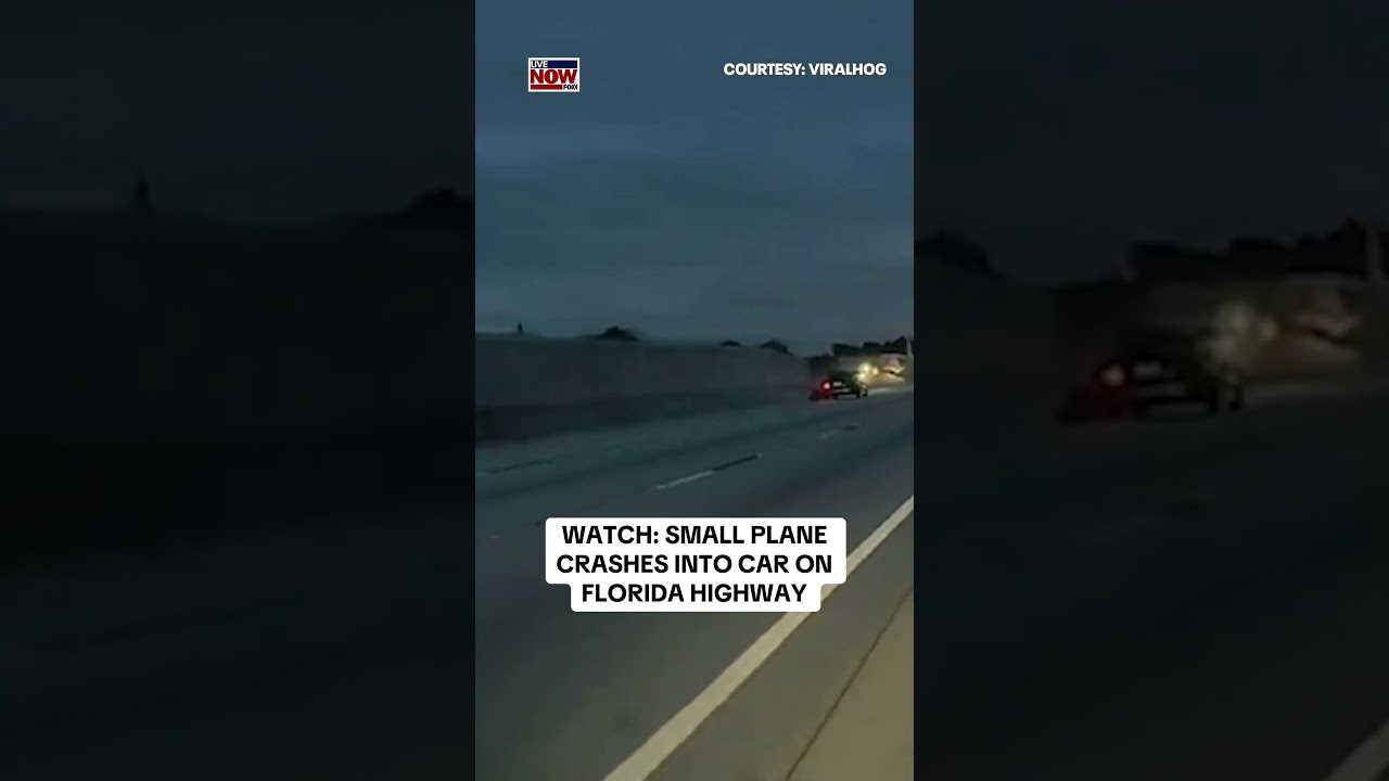 WATCH: Plane crashes into car on highway