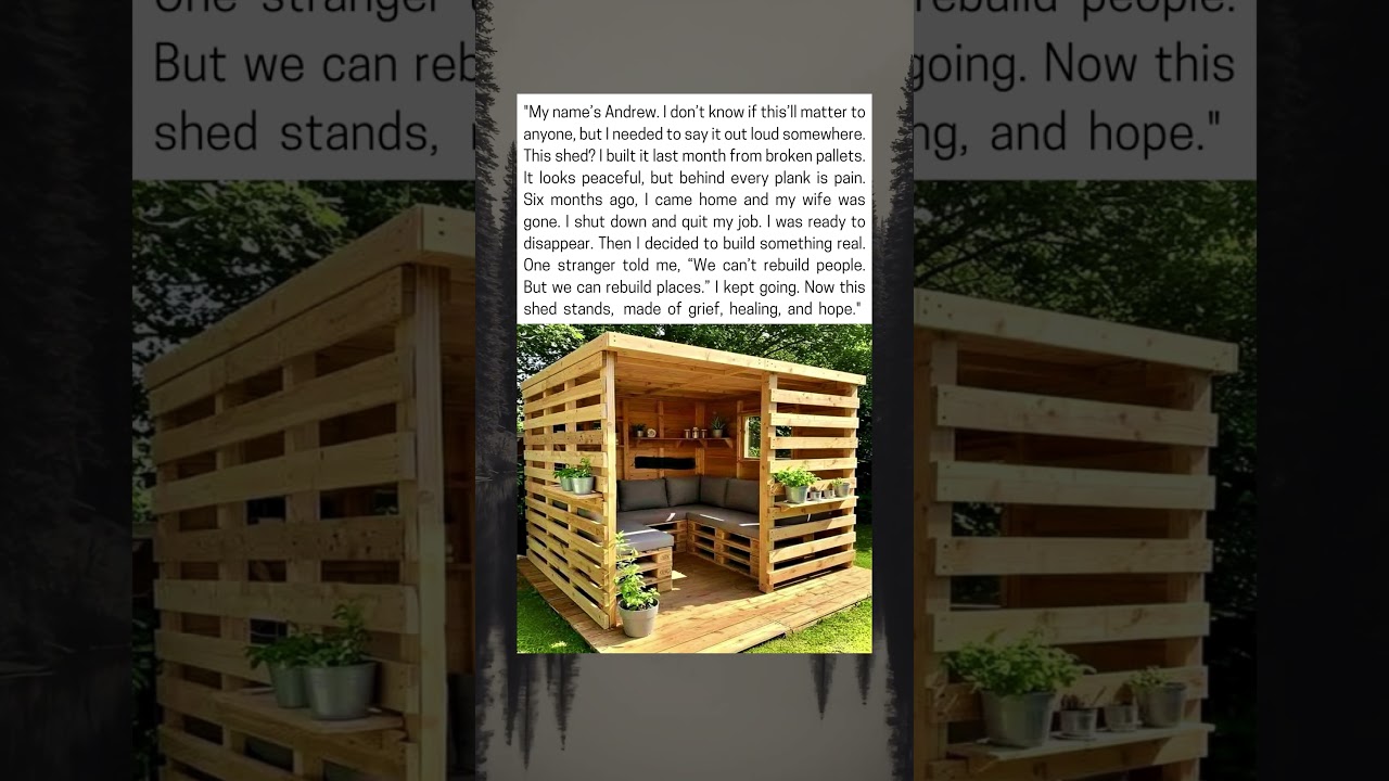 Man Builds Backyard Shed From Broken Pallets