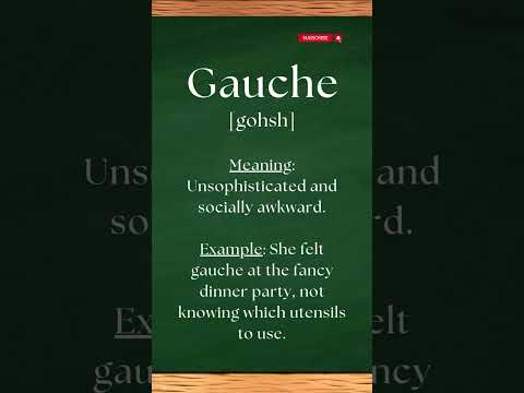 Pronounce GAUCHE the right way #shorts #shortsvideo #pronunciation #english #Gauche #viral