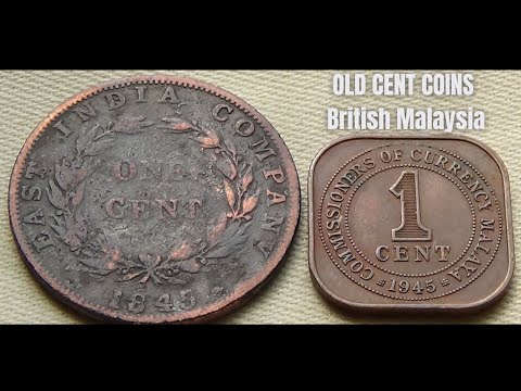 OLD & RARE 1 CENT COINS - British Malaysia