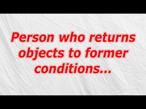 Person who returns objects to former conditions (CodyCross Answer/Cheat)