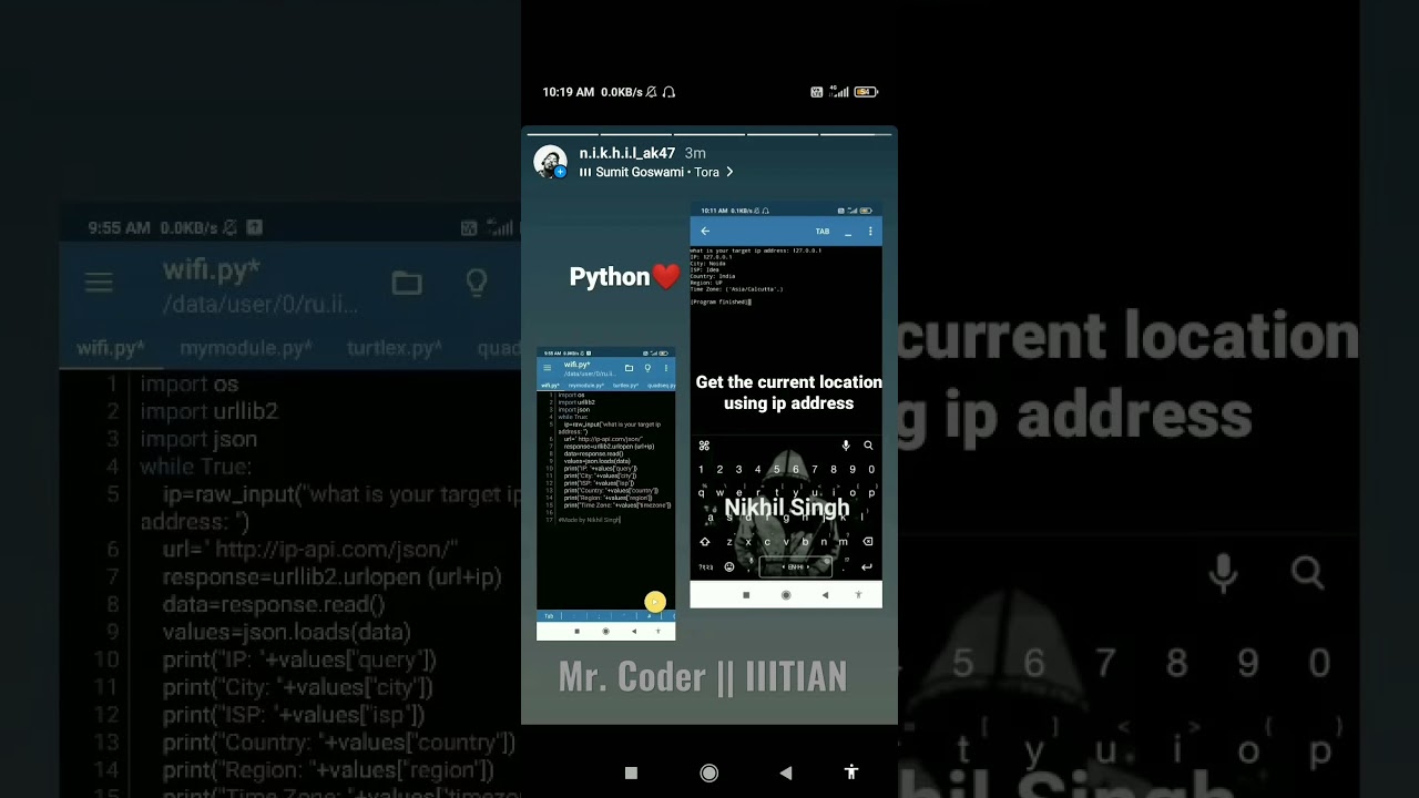 Get the Current location using python