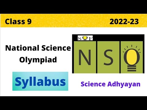 Science Olympiad Class 9 Syllabus 2022 |NSO| National Science Olympiad 2022 | SOF