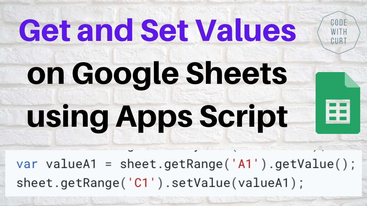 Google Apps Script - Get and Set Values on Google Sheets