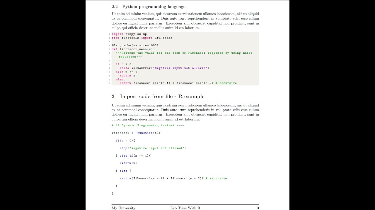 LaTeX: include programming language code in LaTeX document