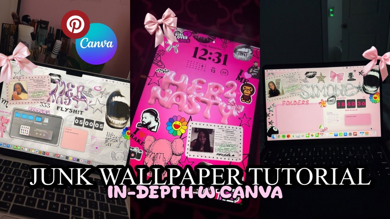 Junk WALLPAPER TUTORIAL | IN-DEPTH using canva + pinterest ⋆ ˚｡⋆౨ৎ˚