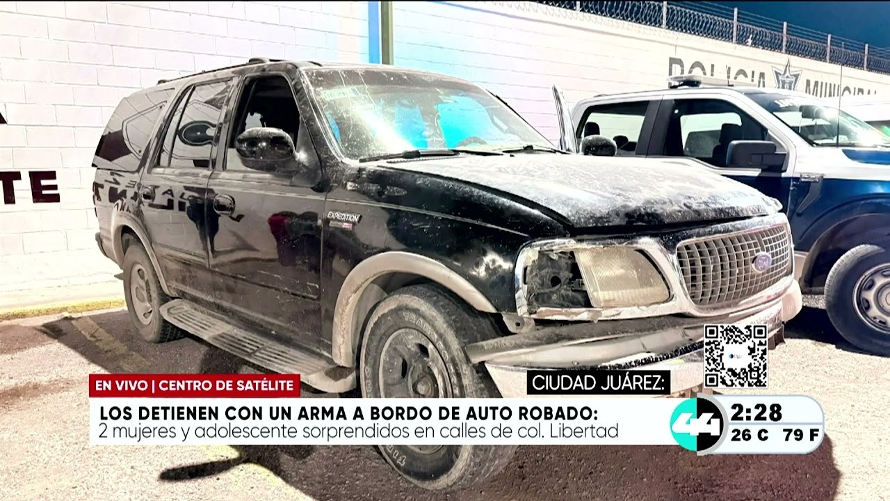 They were arrested with a gun on board a stolen car.