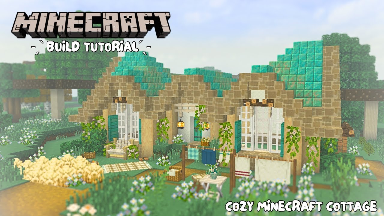 How to build a cozy minecraft cottage (aesthetic minecraft pe build ...