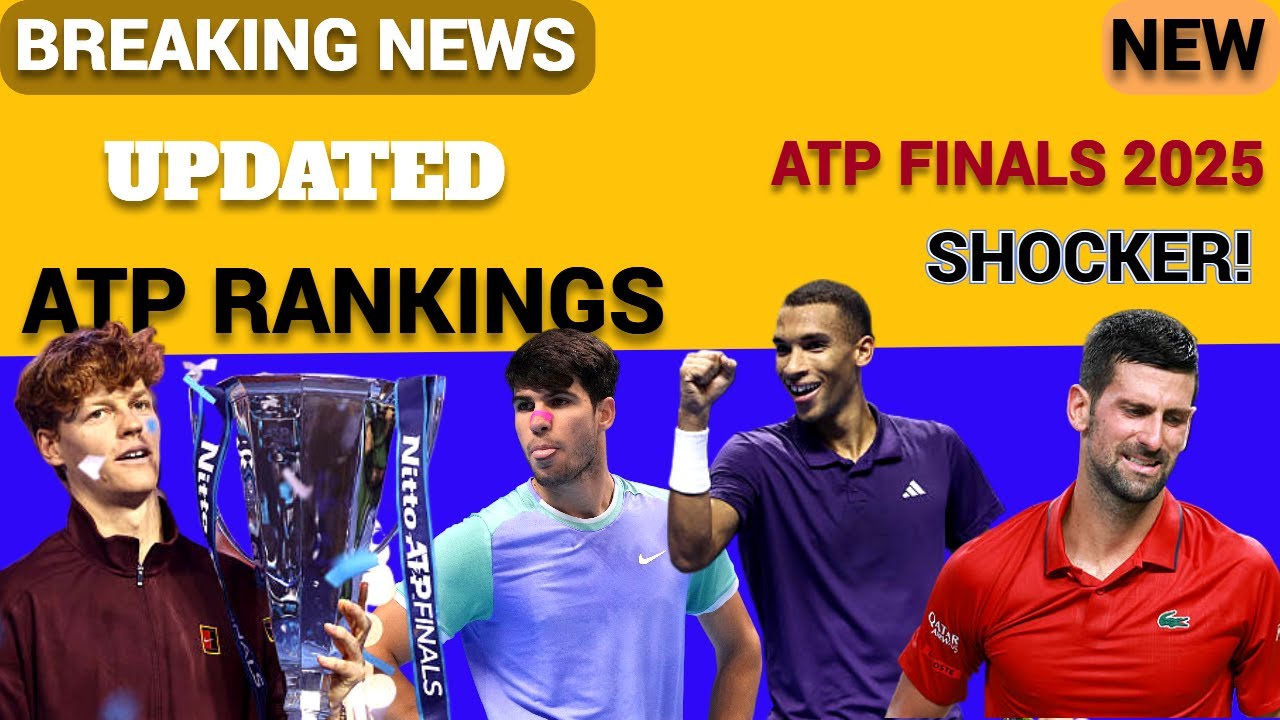 New Updated ATP Rankings 17 NOV 2025 #NittoATPFinals Shocker! Sinner Wins, Alcaraz & Djokovic Drops!