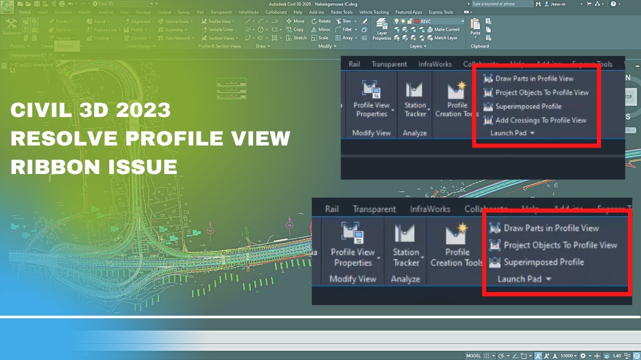 Civil 3D 2023 Resolve Profile View Ribbon Issue