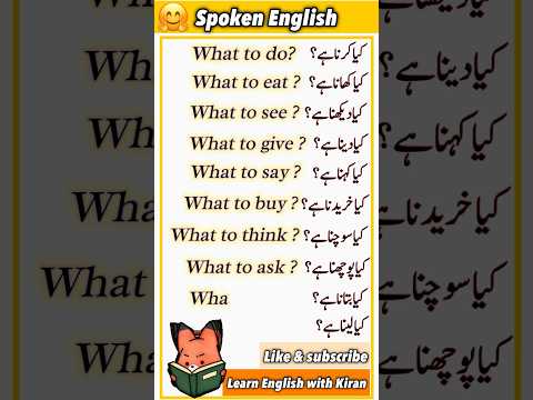 English speaking practice for beginners with Urdu Translation | Learn English With Kiran