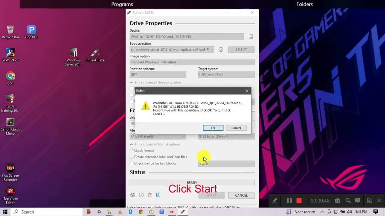 Creating Bootable USB Flash Drive (Windows Server 2012)