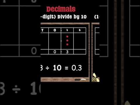 1-digit numbers divided by 10 | Decimals | Maths with Mrs B 👩🏻🏫🐝 #shorts
