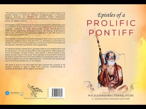 Book Review of “Epistles of a Prolific Pontiff” (translations of Tamizh ...