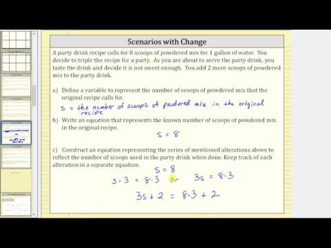 Modeling Change with Equivalent Equations ax + b = c | Math Help from ...