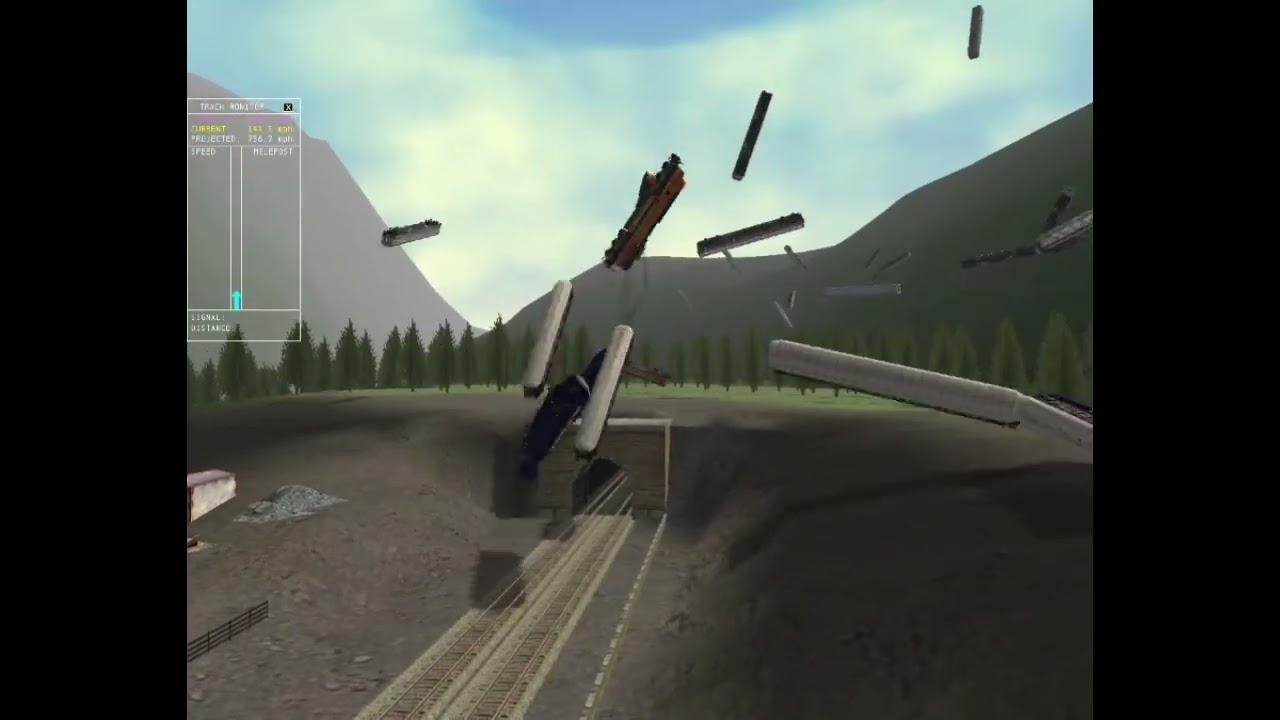 Microsoft Train Simulator Bin. Train Crash 12