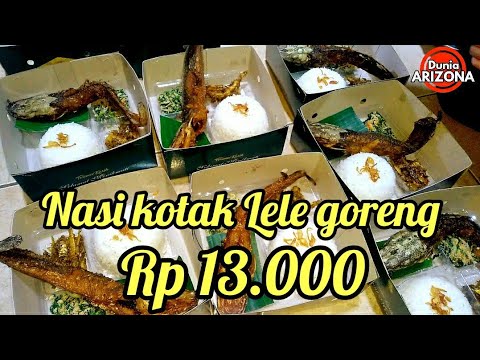 Nasi kotak Lele goreng harga Rp 13.000 seperti apa.....?